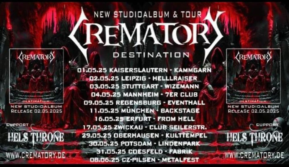 Crematory – "Destination" neues Label, neues Album und Tour im Mai 2025 ...