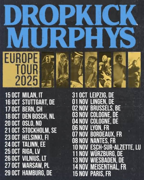 Dropkick Murphys – Europe Tour 2025 | RockTimes