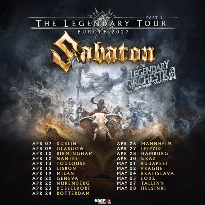 Sabaton – The Legendary Tour Part 2 /Europa 2027 | RockTimes